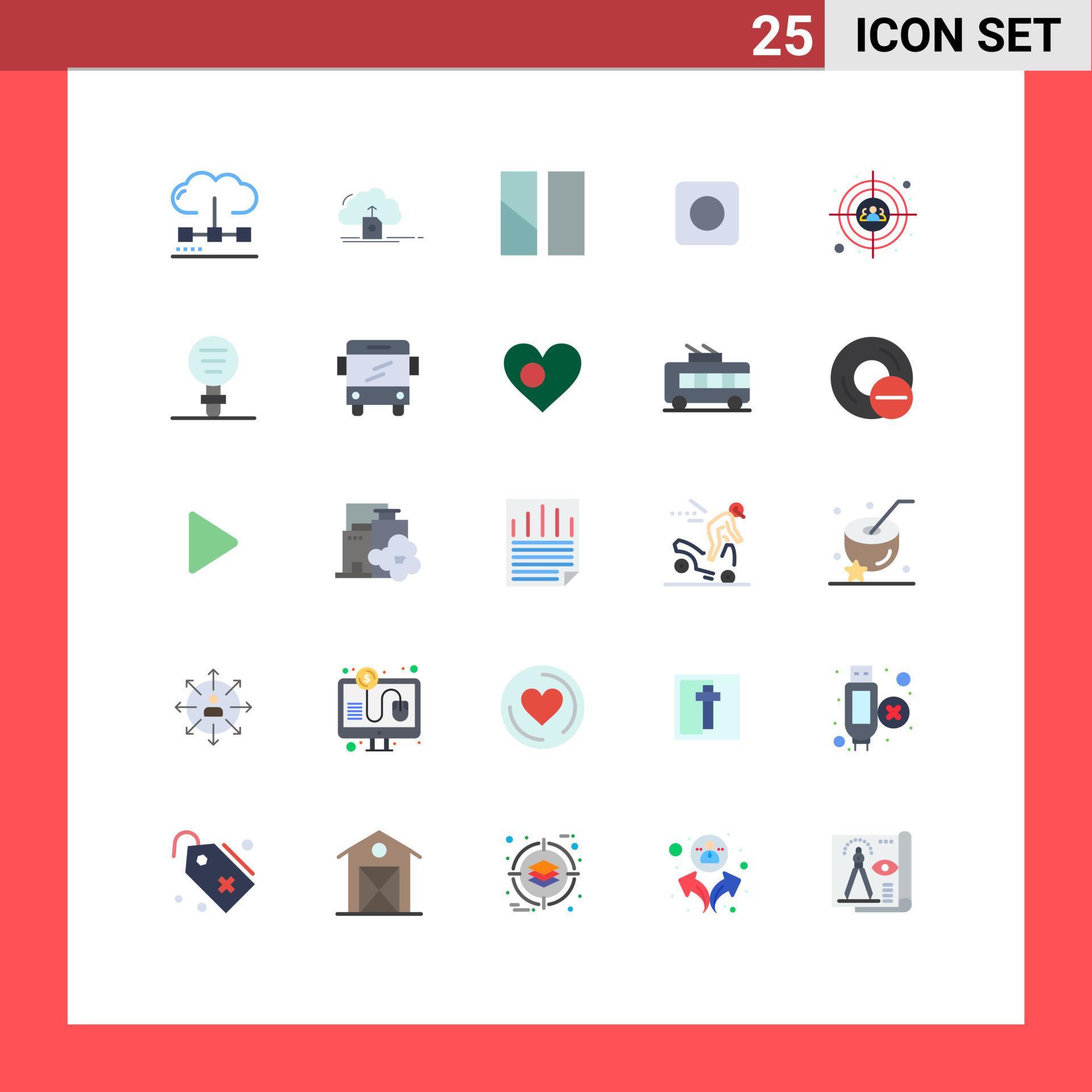 Set Of 25 Modern Ui Icons Symbols Signs For Auditory Browser Data App Image Editable Vector