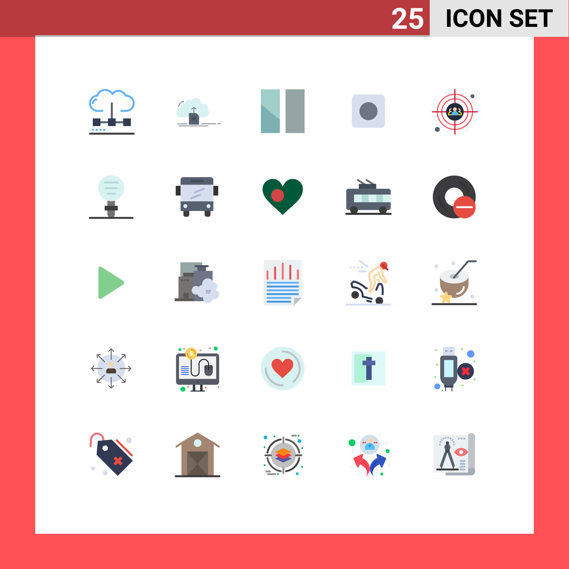 Set Of 25 Modern Ui Icons Symbols Signs For Auditory Browser Data App Image Editable Vector