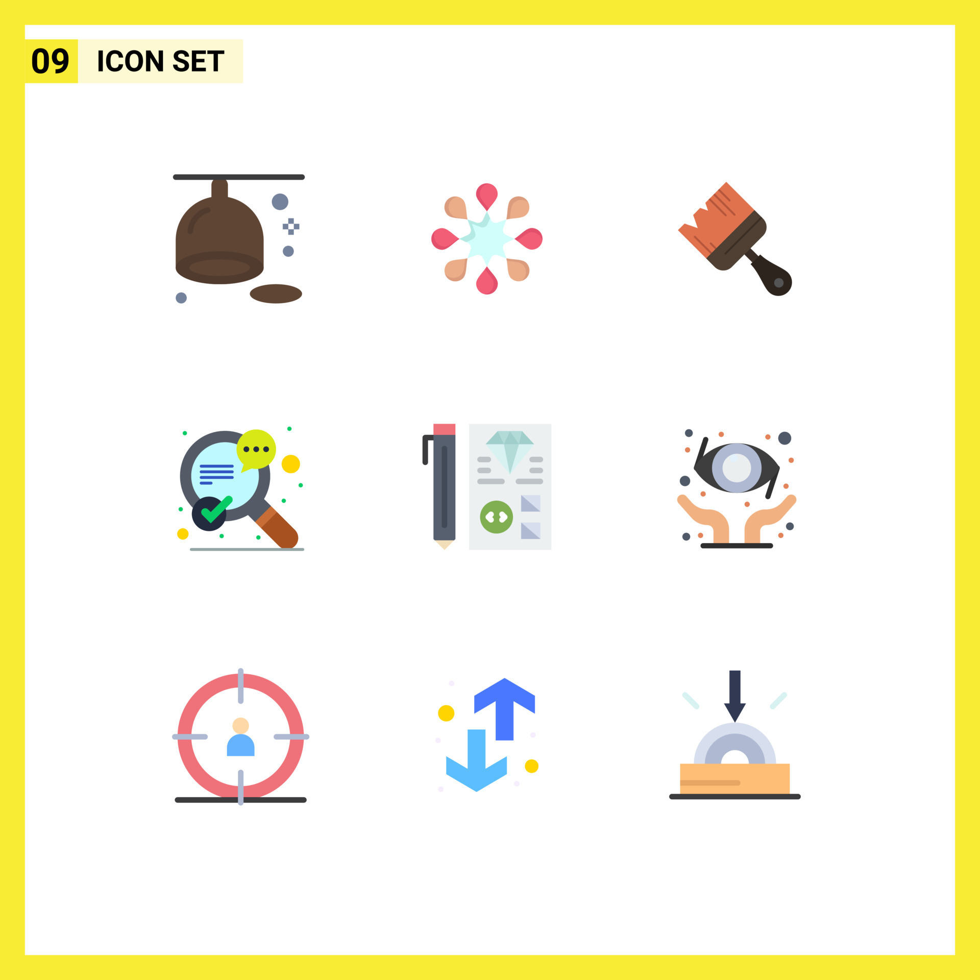 9 Universal Flat Colors Set For Web And Mobile Applications Development Coding Building Speech