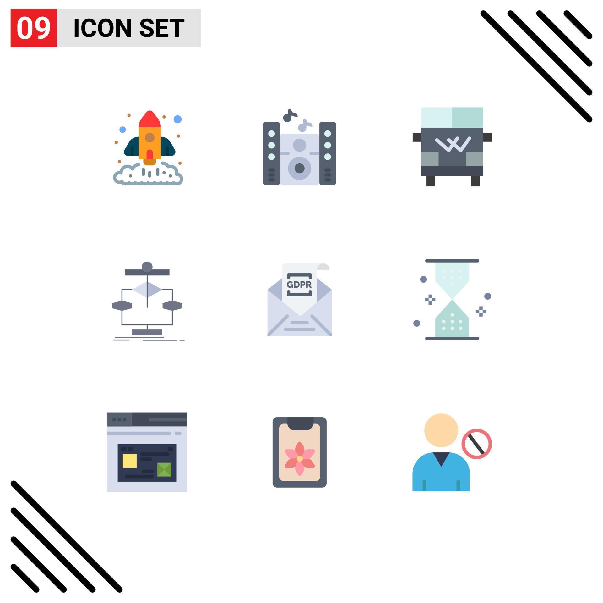 Set Of 9 Vector Flat Colors On Grid For Commission Diagram Transport Data Algorithm Editable