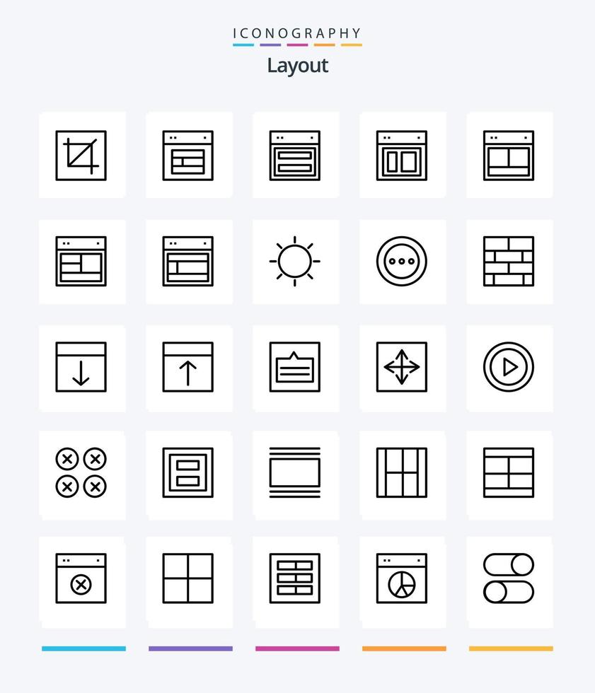 Creative Layout 25 OutLine icon pack Such As loading. ellipsis. web. tool. layout 19307903 ...