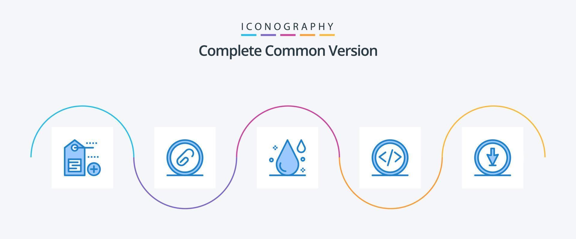 Complete Common Version Blue 5 Icon Pack Including arrow. programming. blood. development. code ...
