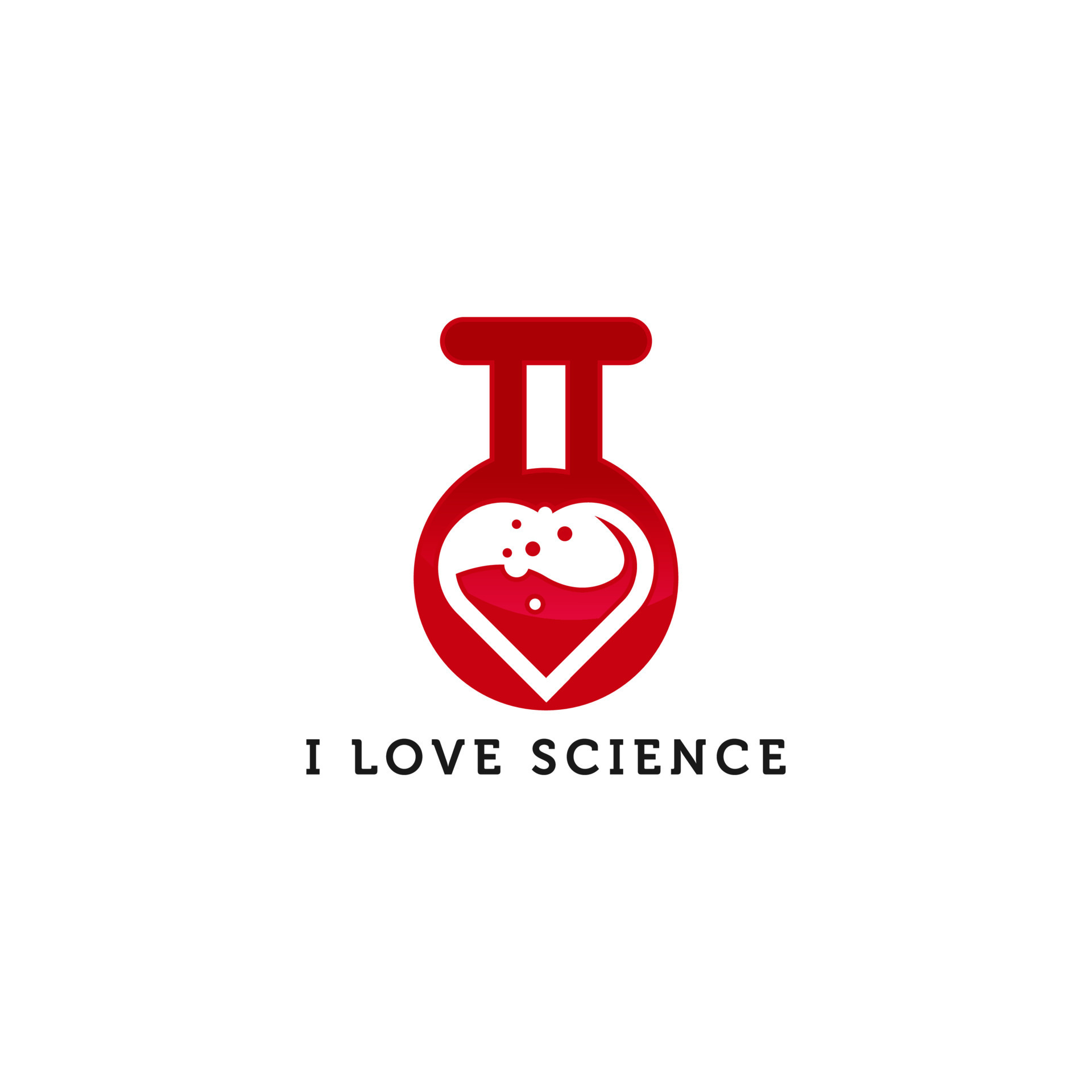 I Love Science invitation card on background. Vector illustration for ...