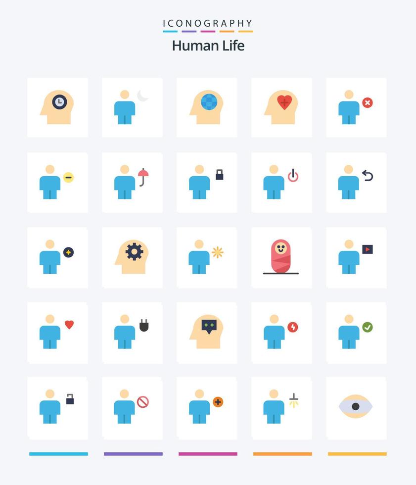 Creative Human 25 Flat Icon Pack Such As Human Body Face Avatar