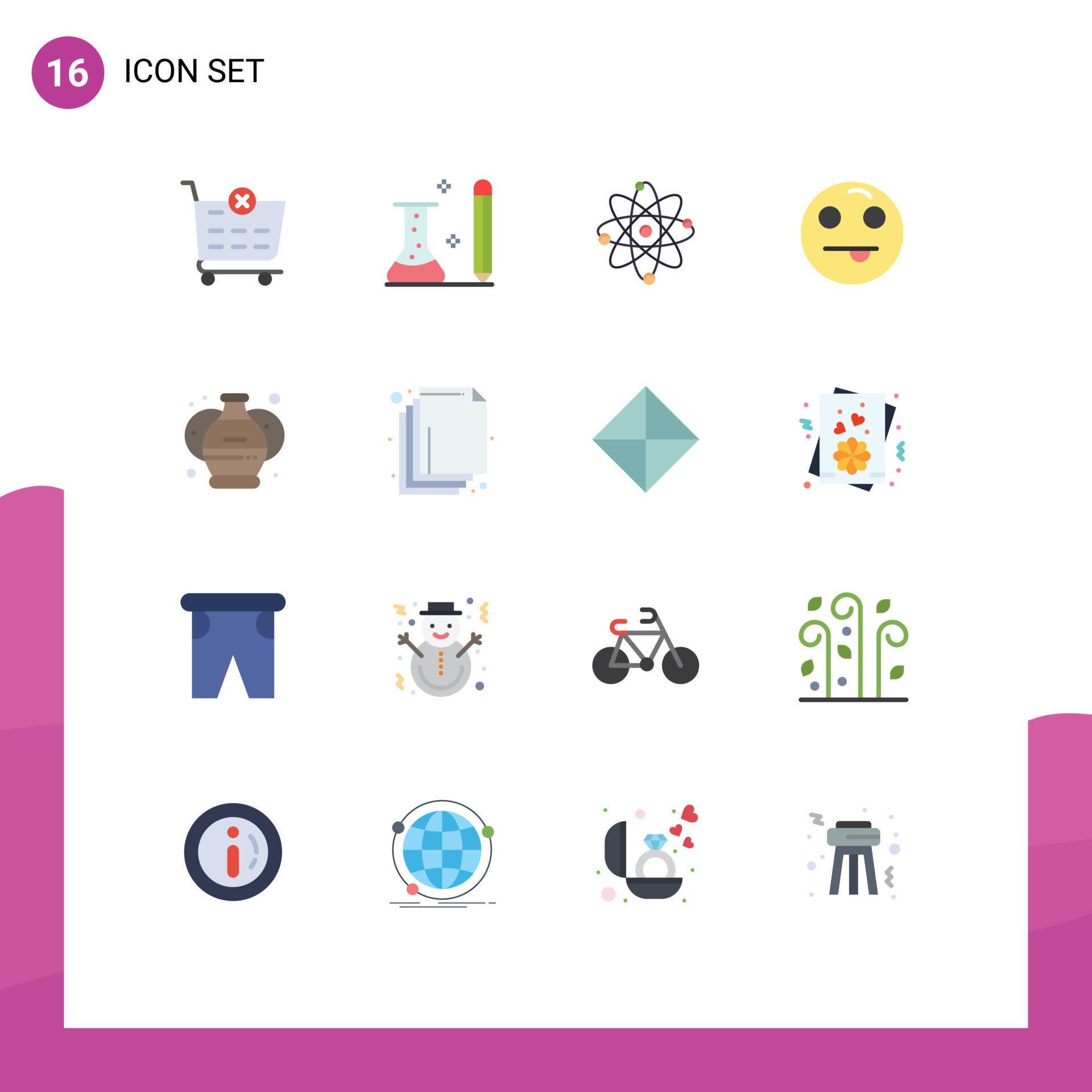 Universal Icon Symbols Group of 16 Modern Flat Colors of arts pottery ...