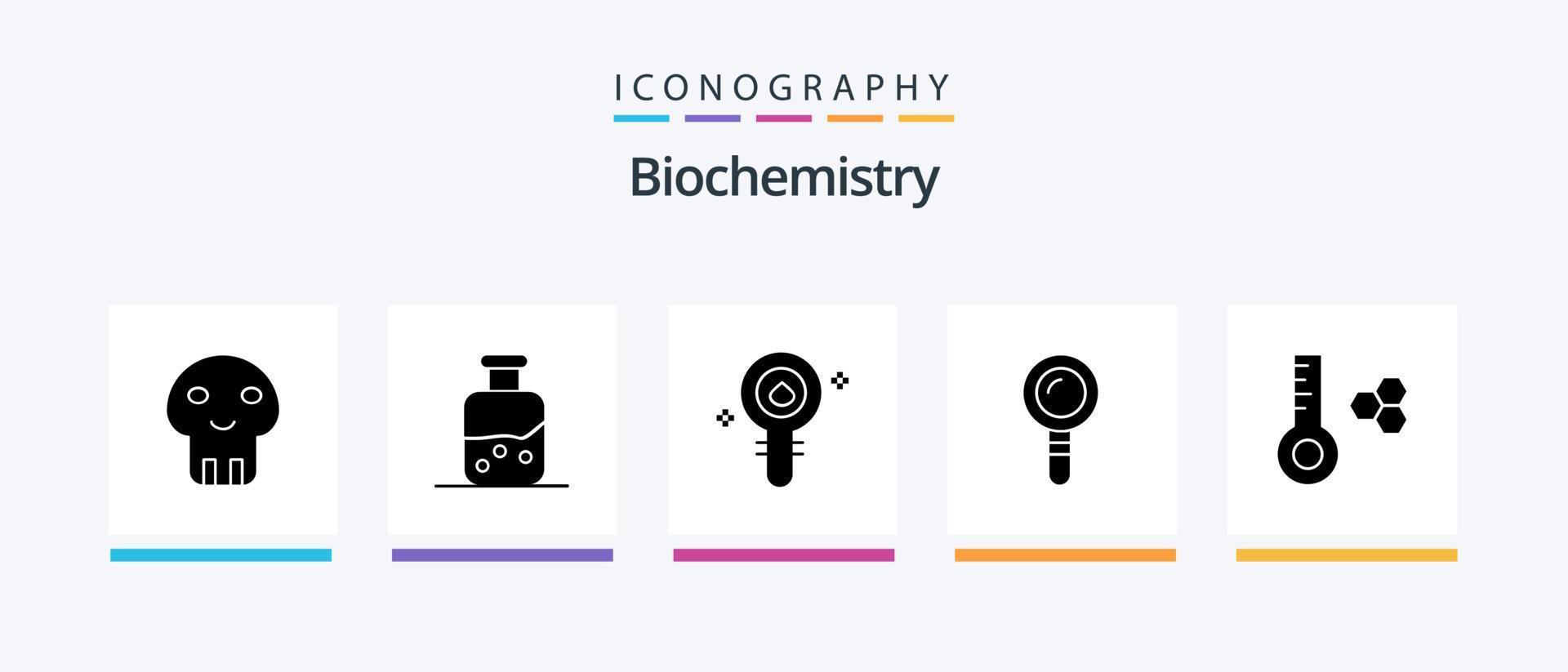 Biochemistry Glyph 5 Icon Pack Including Temperature Find Biochemistry Lab Laboratory
