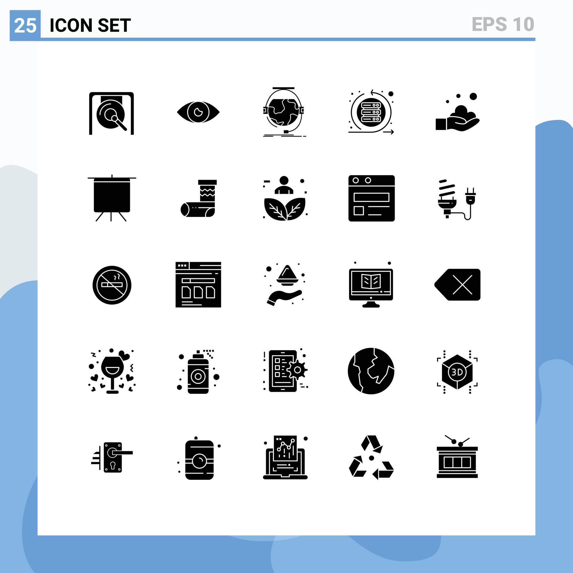 25 Universal Solid Glyph Signs Symbols Of Sprint Iteration Mobile Agile E Learning Editable