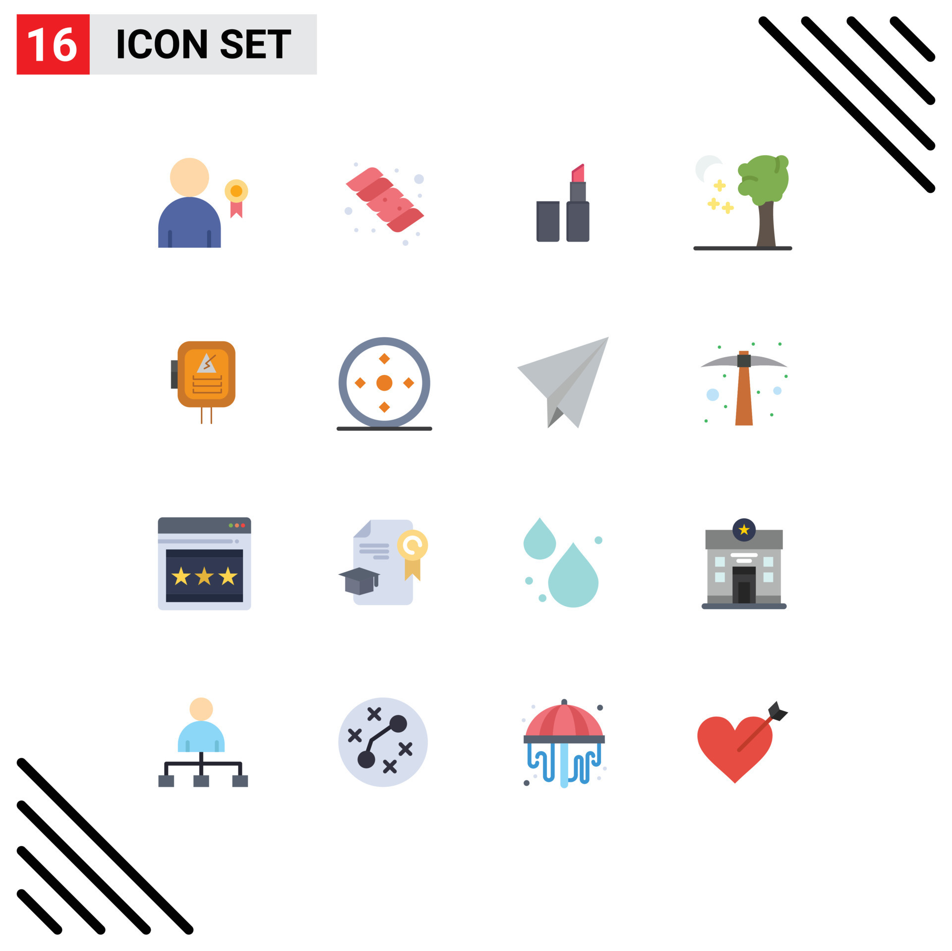 Stock Vector Icon Pack Of 16 Line Signs And Symbols For Sport