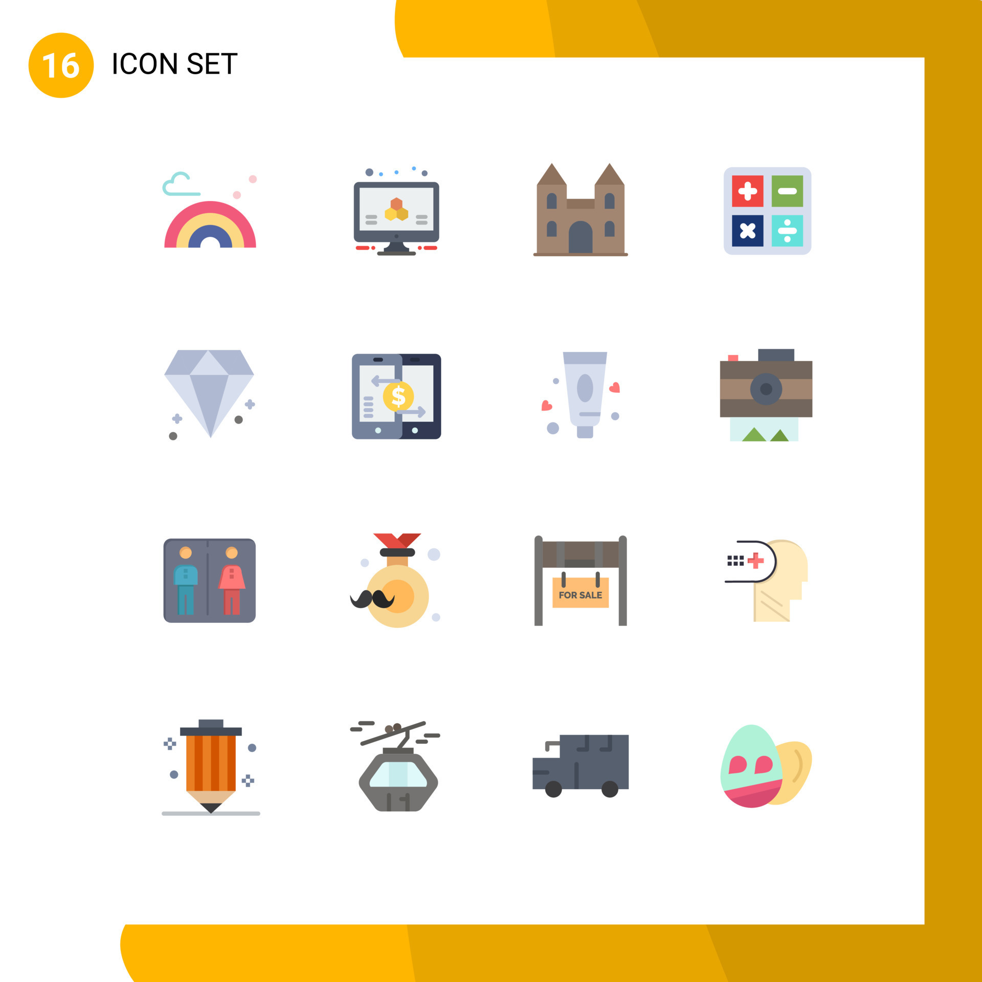 User Interface Pack Of 16 Basic Flat Colors Of Canada Formula Big Education Back To School