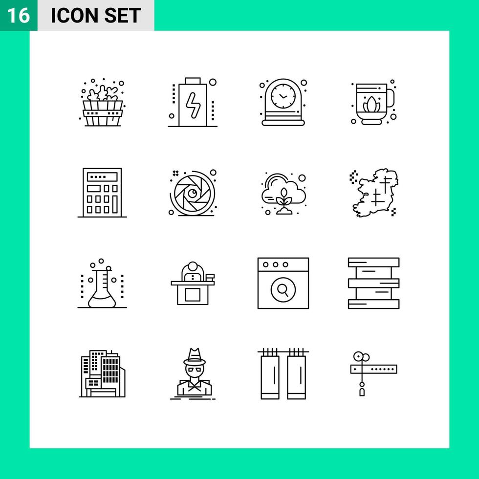 Set Of 16 Vector Outlines On Grid For Camera Shutter Camera Table Calculator Sauna Editable