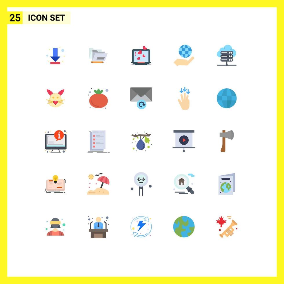 25 Universal Flat Colors Set For Web And Mobile Applications Network