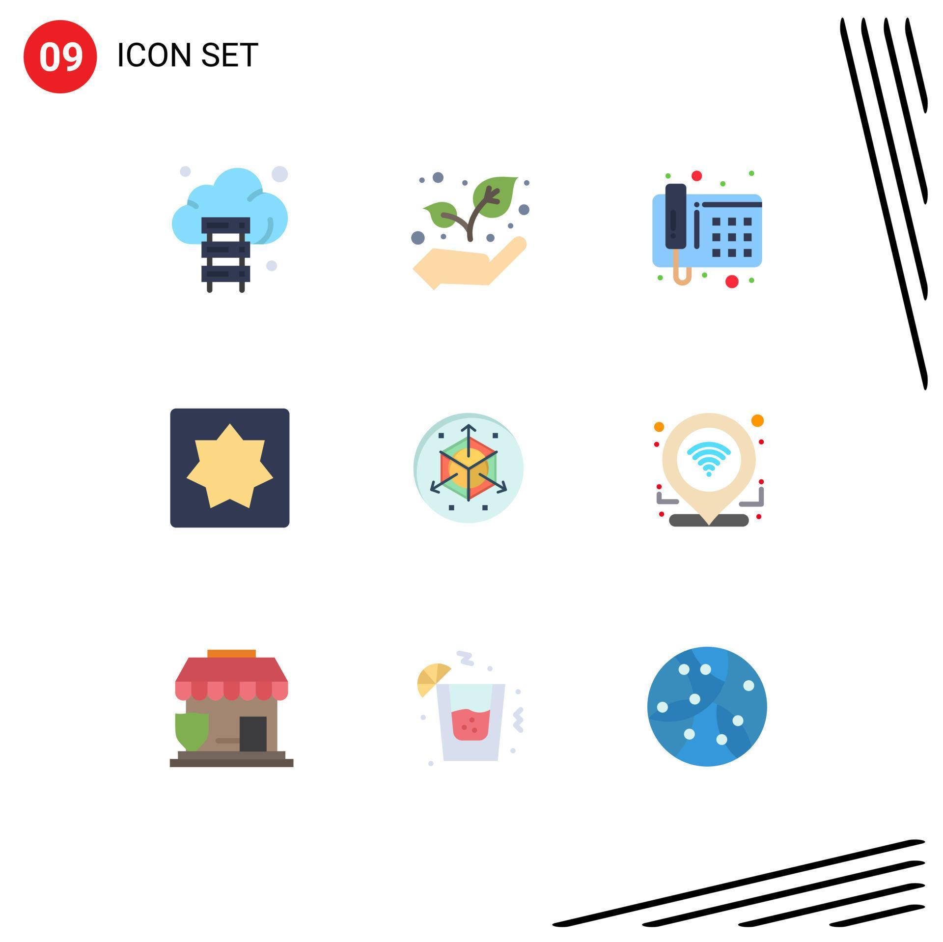 Set Of 9 Vector Flat Colors On Grid For Check In Modification Phone Scale Geometry Editable