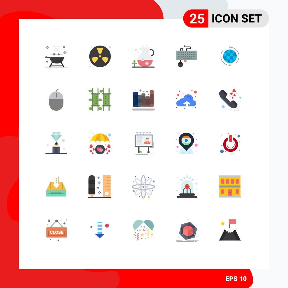 Set Of 25 Vector Flat Colors On Grid For Obsolete Keyboard Float