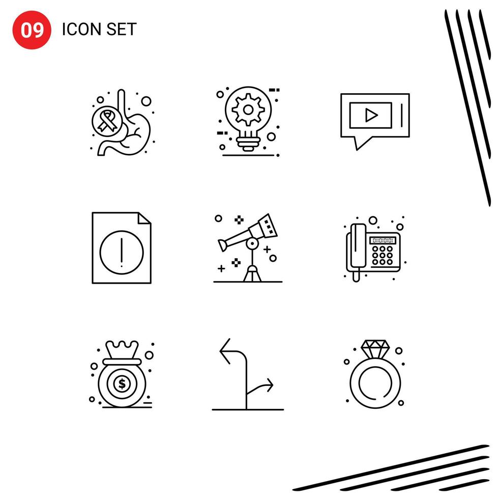 9 Universal Outlines Set For Web And Mobile Applications Astronomy