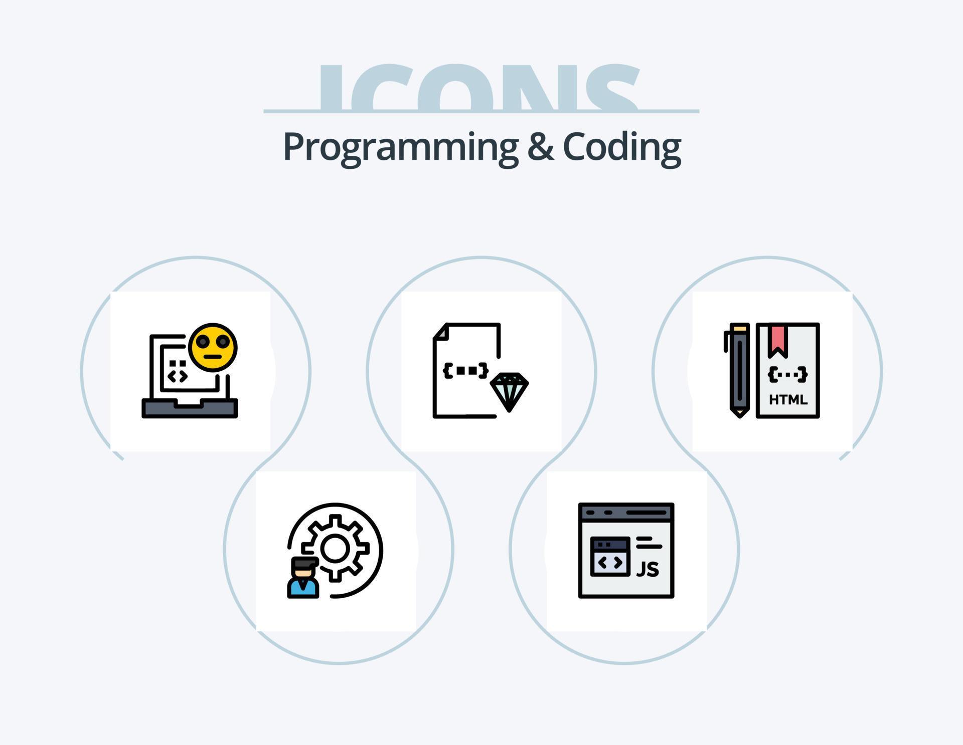 Programming And Coding Line Filled Icon Pack 5 Icon Design. coding. app ... Programming And Coding Line Filled Icon Pack 5 Icon Design. coding. app ...