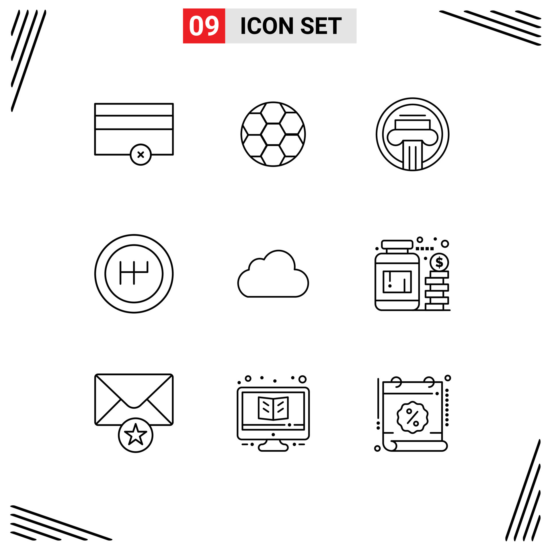9 User Interface Outline Pack Of Modern Signs And Symbols Of Cloudy Data Architecture Cloud