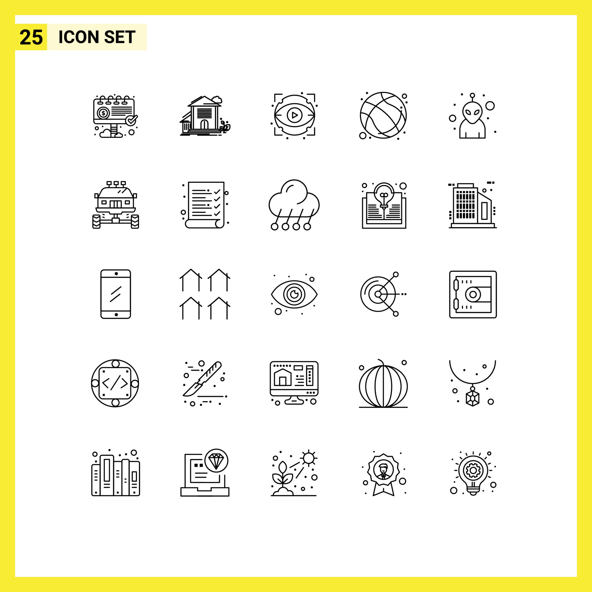 Set of 25 Modern UI Icons Symbols Signs for exercise game office ... Set of 25 Modern UI Icons Symbols Signs for exercise game office ...
