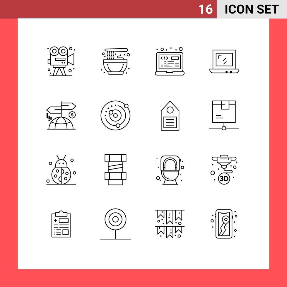 16 Creative Icons Modern Signs and Symbols of direction laptop ... 16 Creative Icons Modern Signs and Symbols of direction laptop ...