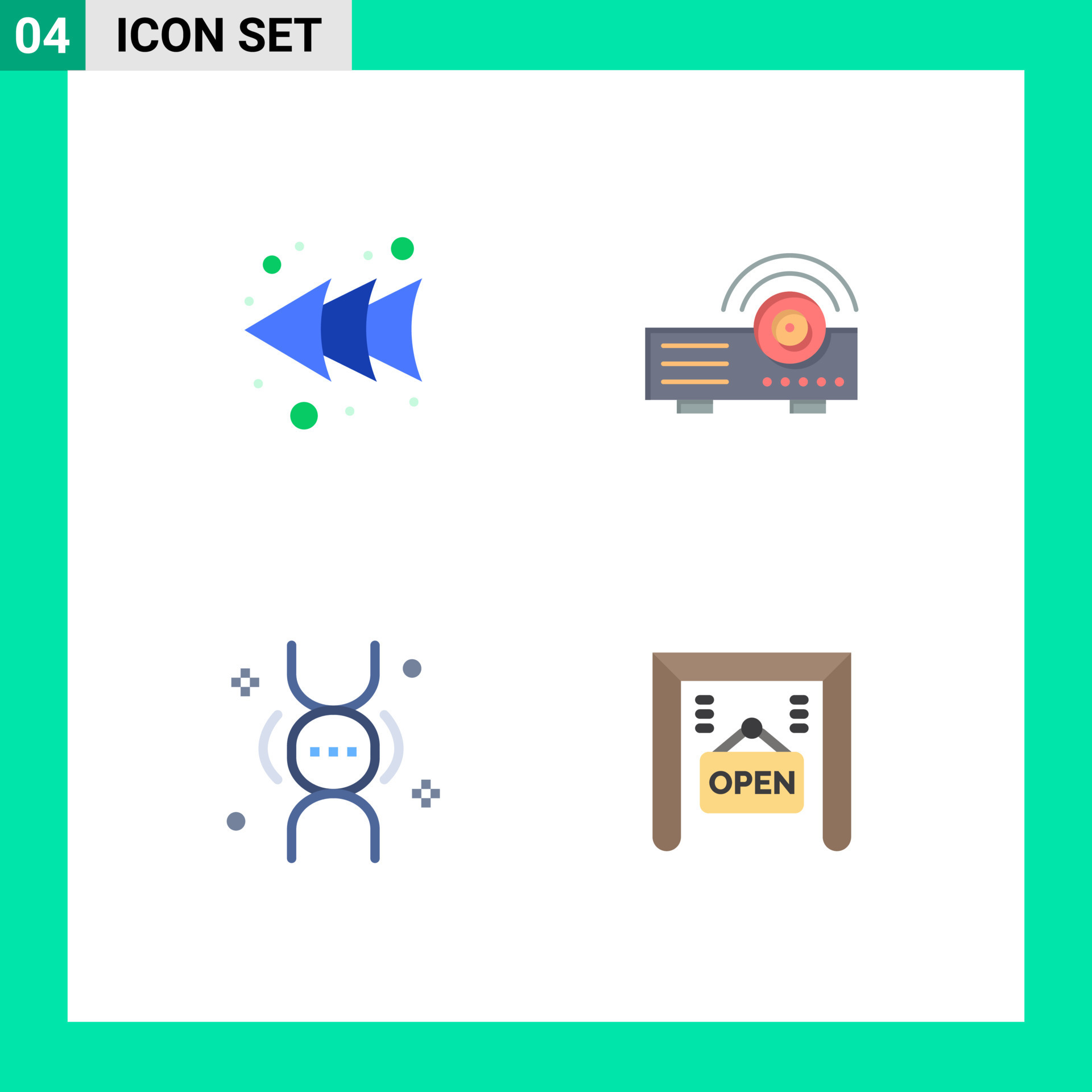 Stock Vector Icon Pack of 4 Line Signs and Symbols for arrow ...