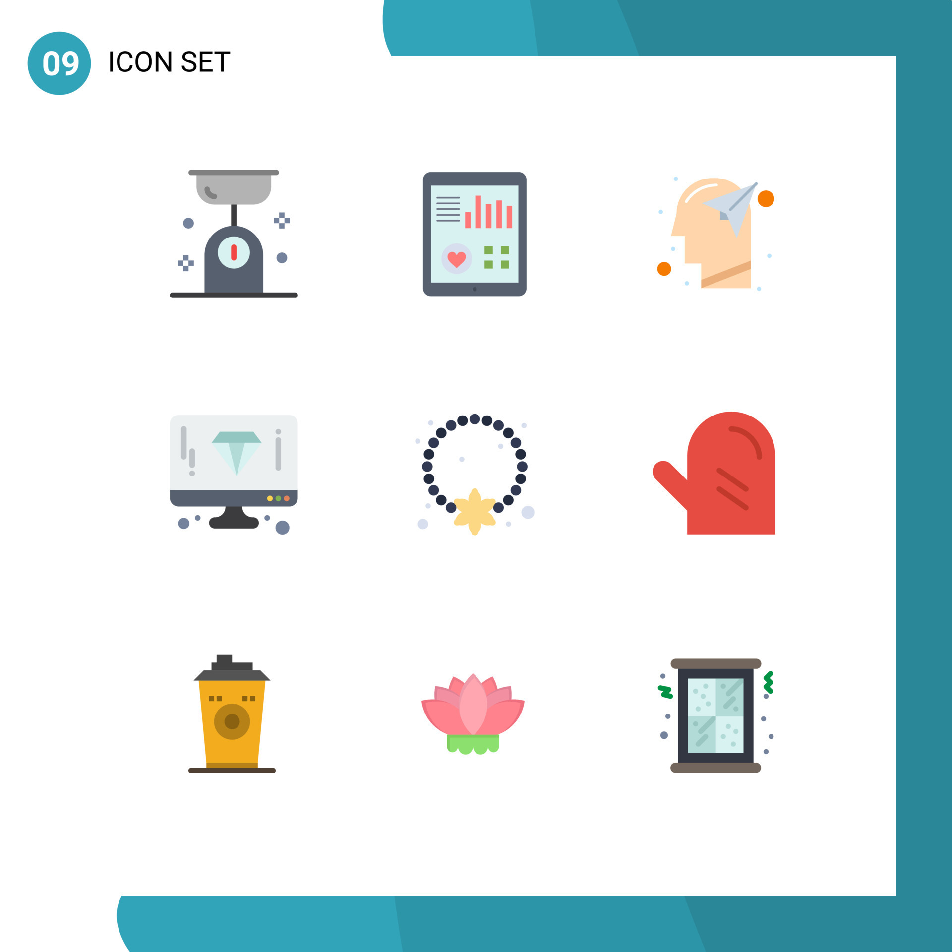 Group of 9 Modern Flat Colors Set for computer design pulse paper ...