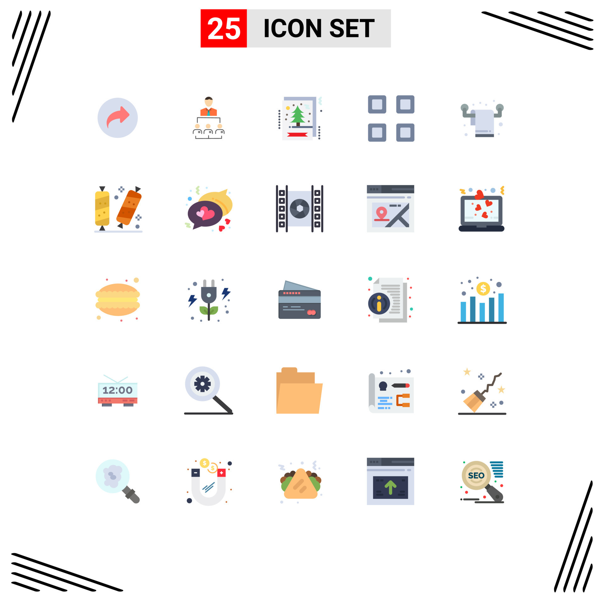 25 Universal Flat Colors Set For Web And Mobile Applications Housekeeping Page Management Layout