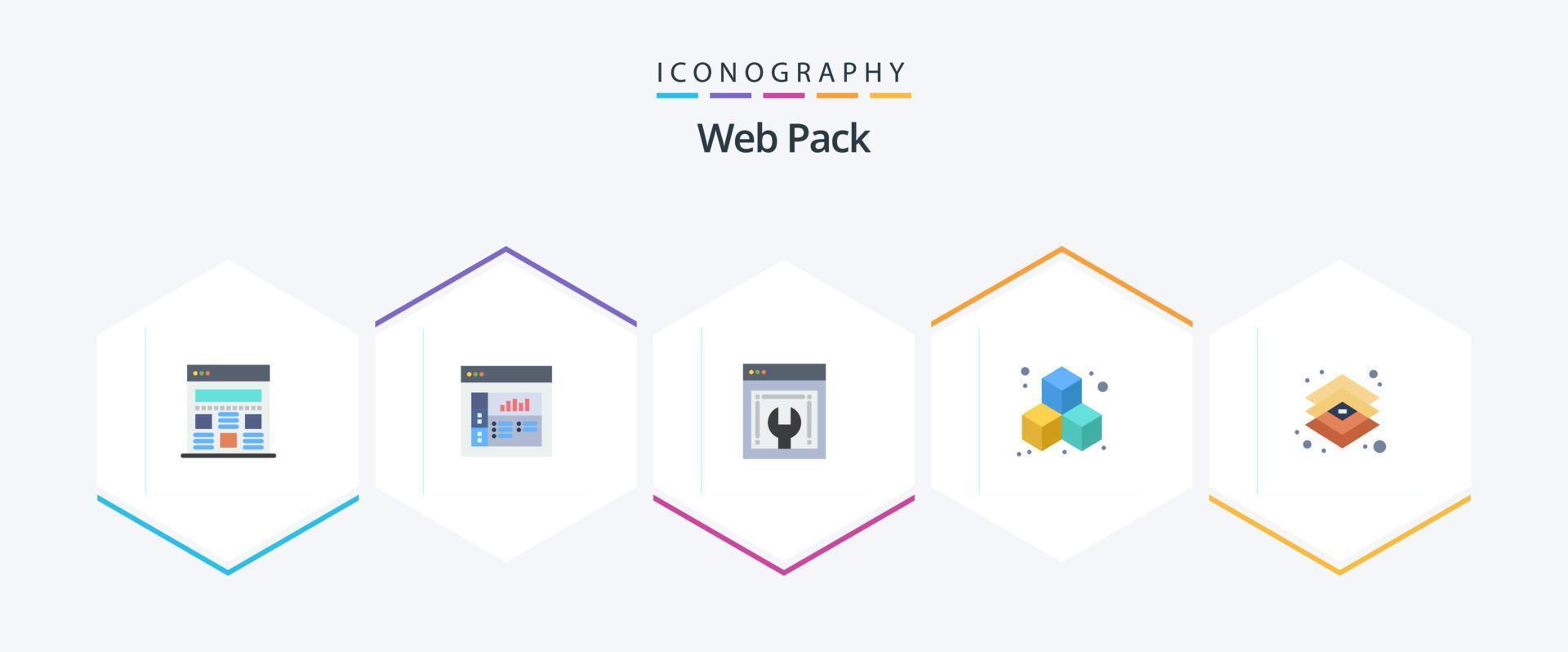 Web Pack 25 Flat icon pack including tools. graphic. web development ...