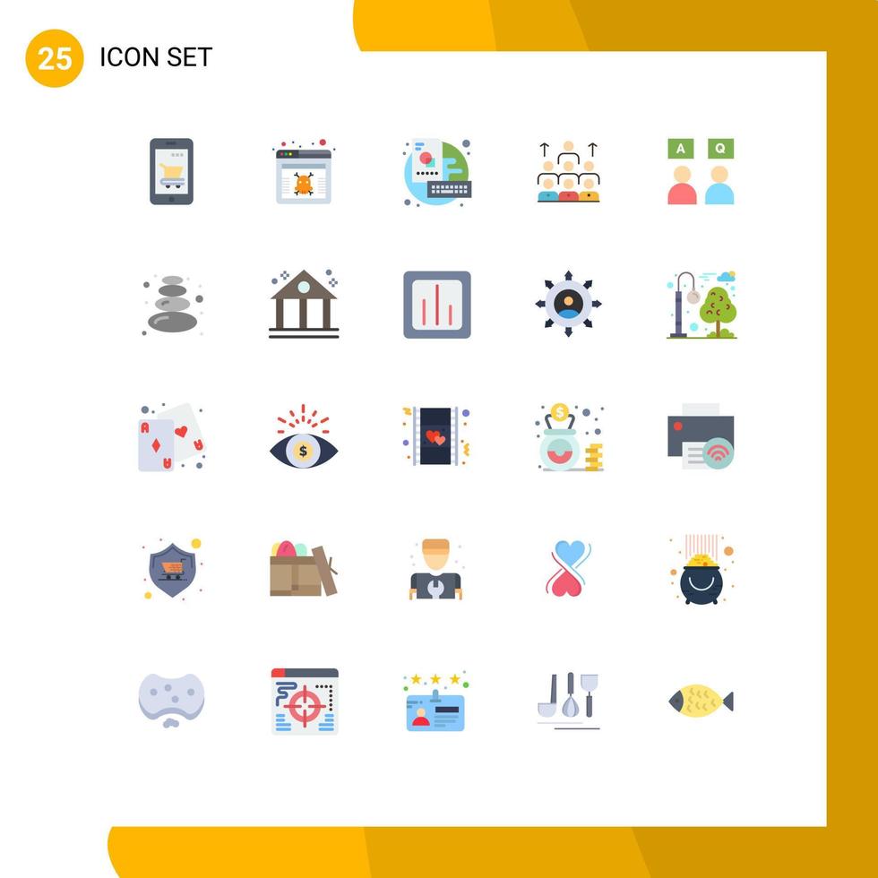 Stock Vector Icon Pack of 25 Line Signs and Symbols for management ...