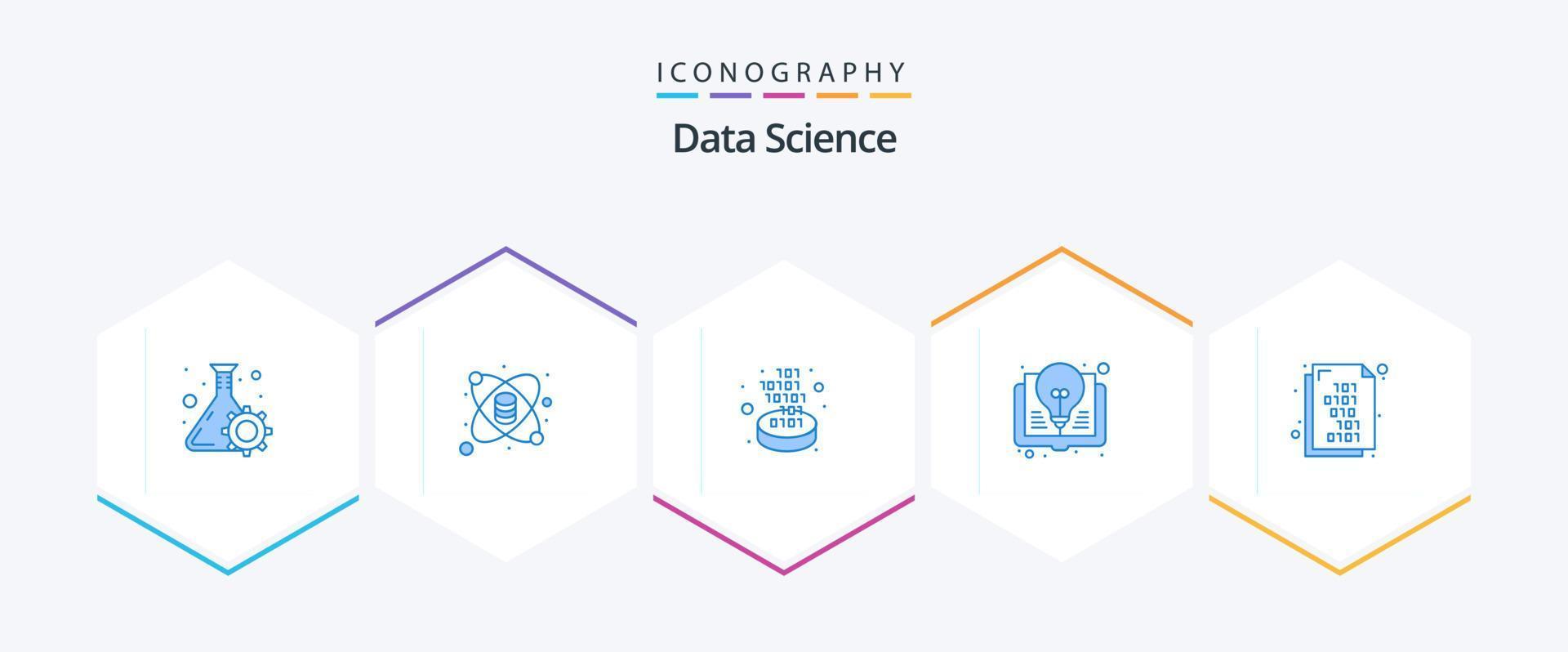 Data Science 25 Blue icon pack including abstract technology. idea book ...