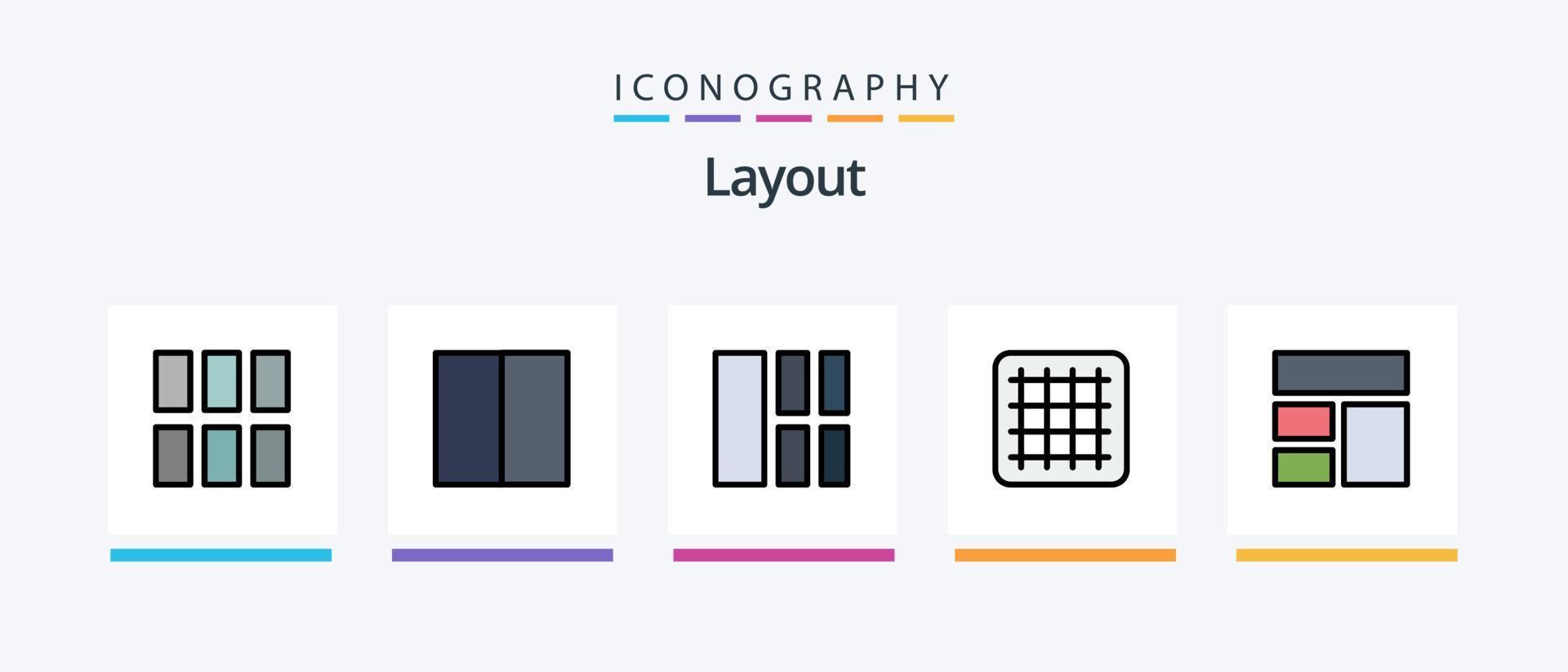 Layout Line Filled 5 Icon Pack Including . layout. interface. calendar. layout. Creative Icons ...