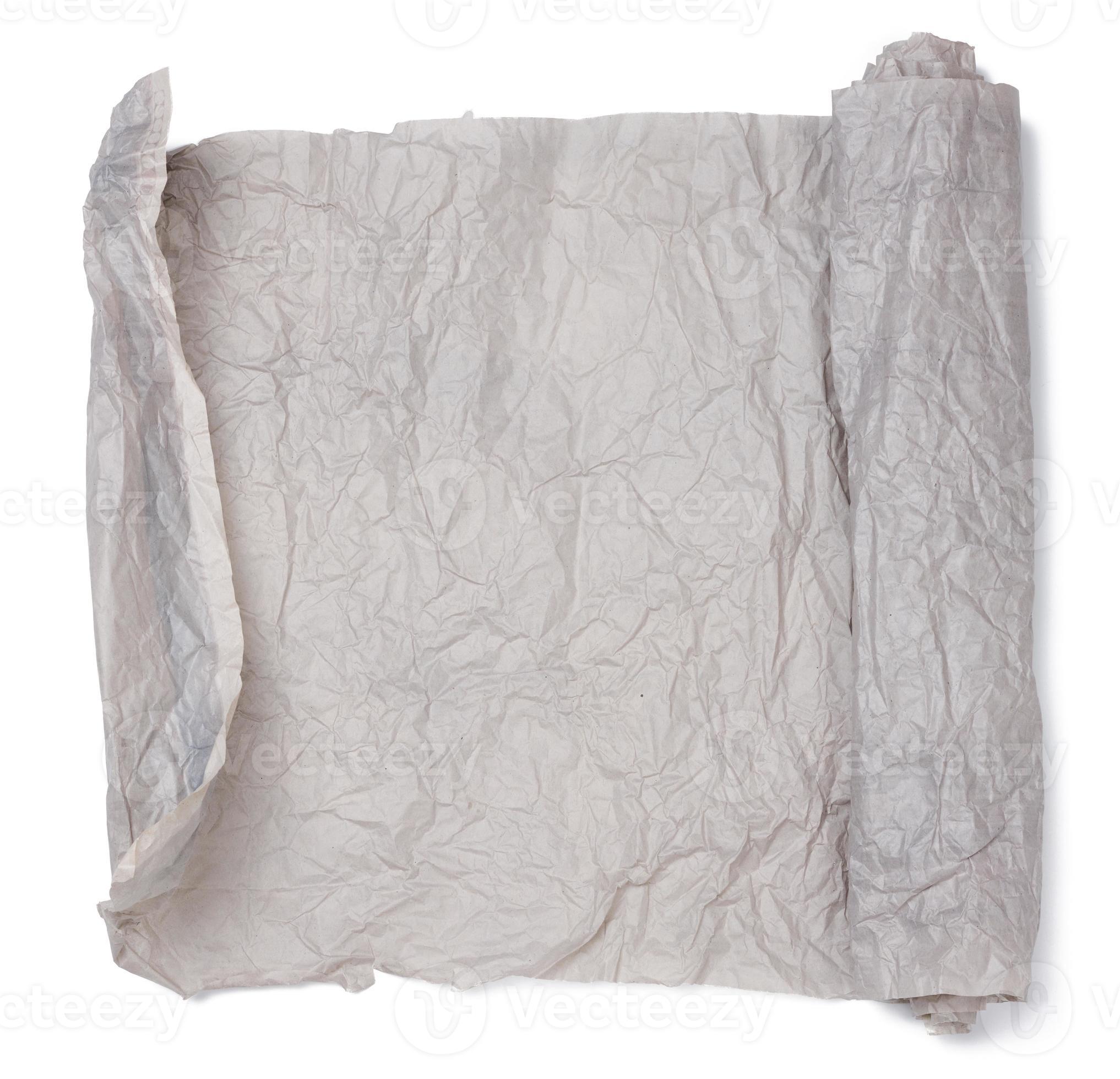 Roll of gray crumpled paper isolated on white background 19463515 Stock ...