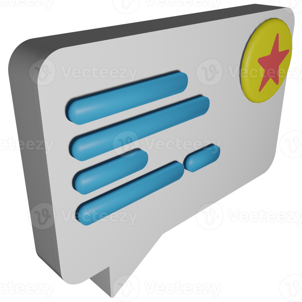 clean and unique 3d speech bubble design with various notification ...