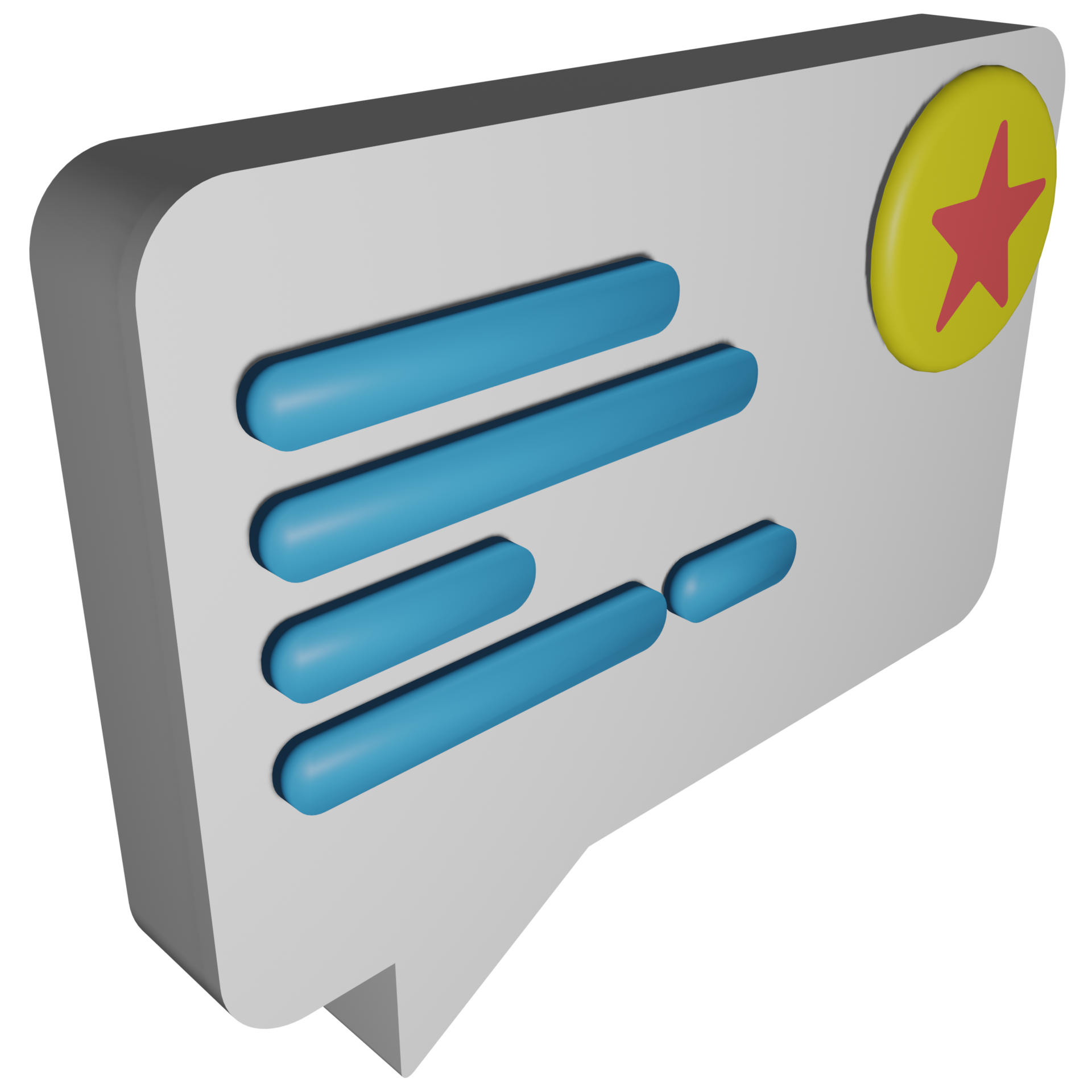 Free clean and unique 3d speech bubble design with various notification ...