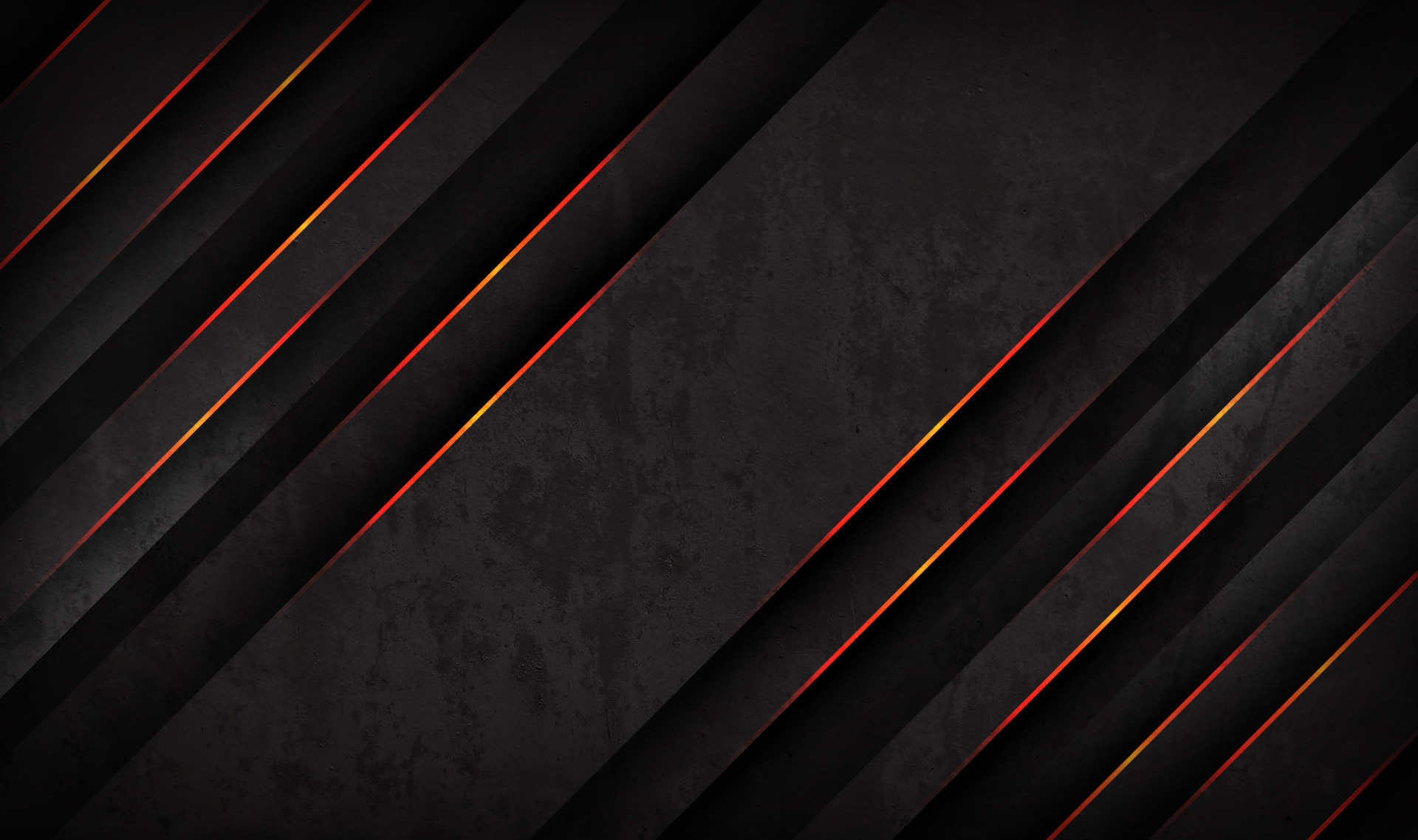 3D black rough grunge techno abstract background overlap layer on dark space with orange lines ...