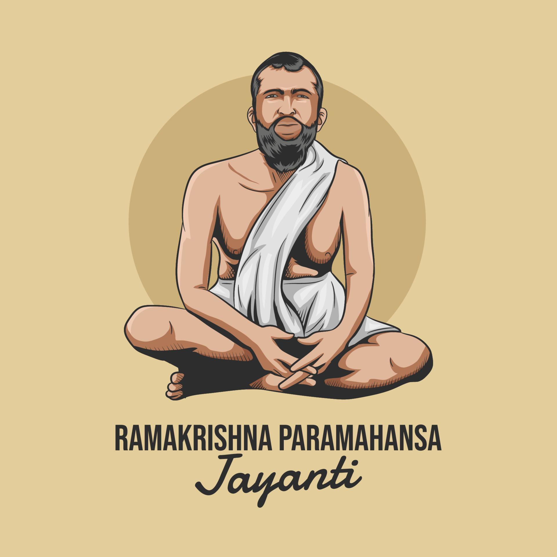Ramakrishna Paramahansa jayanti Vector Illustration. Birth of Ramakrishna Paramahamsa 19466834 ...