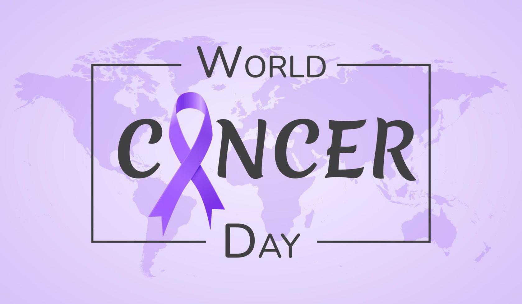 World Cancer Day Purple Ribbon 19468856 Vector Art At Vecteezy