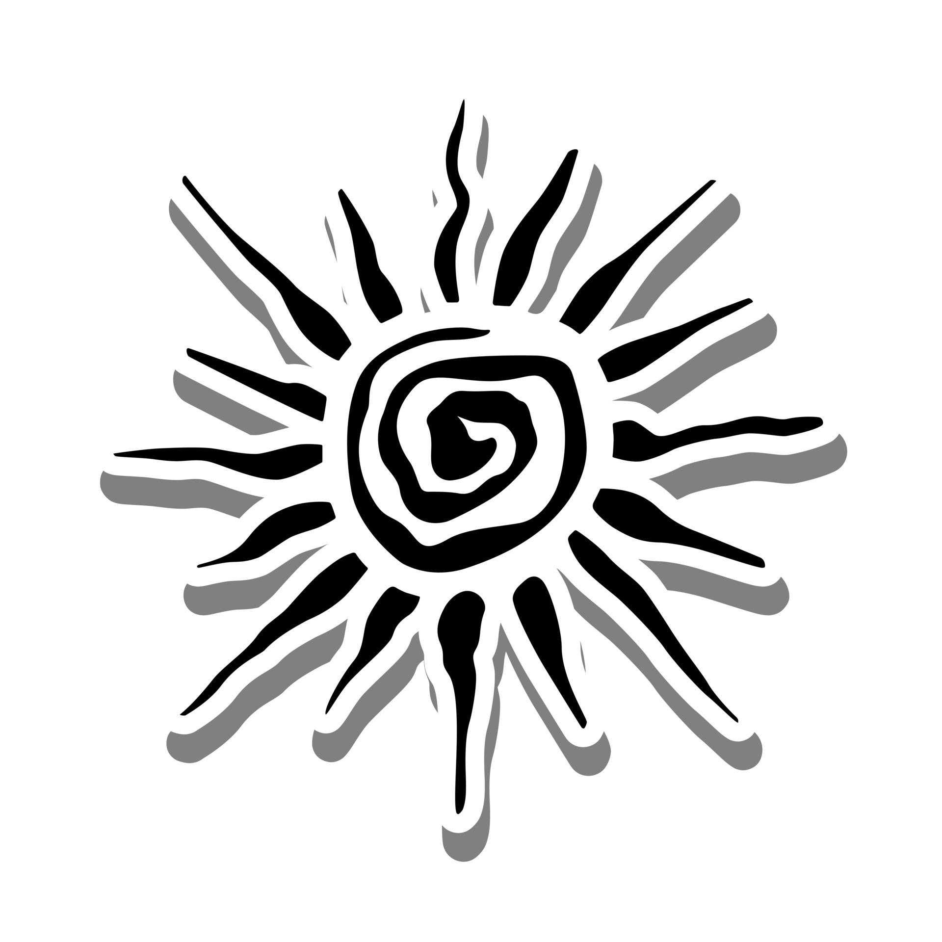 Abstract Sun Drawing