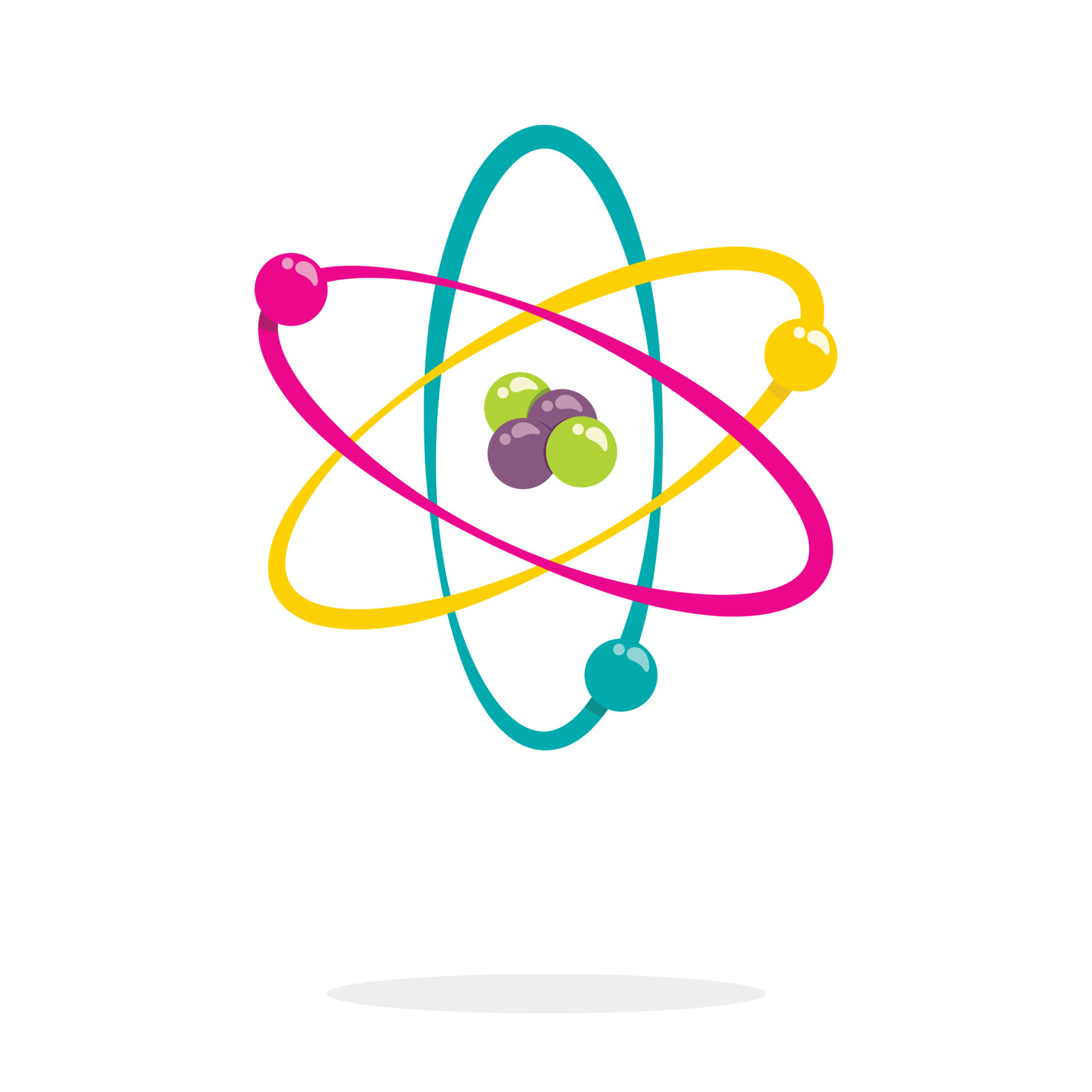 Atom With Electrons In Orbit Vector Illustration Physical Science Graphic 19469355 Vector Art At