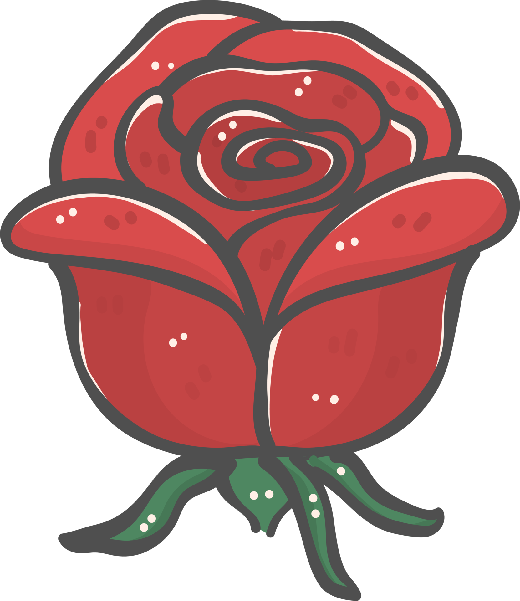 Cute Cartoon Roses