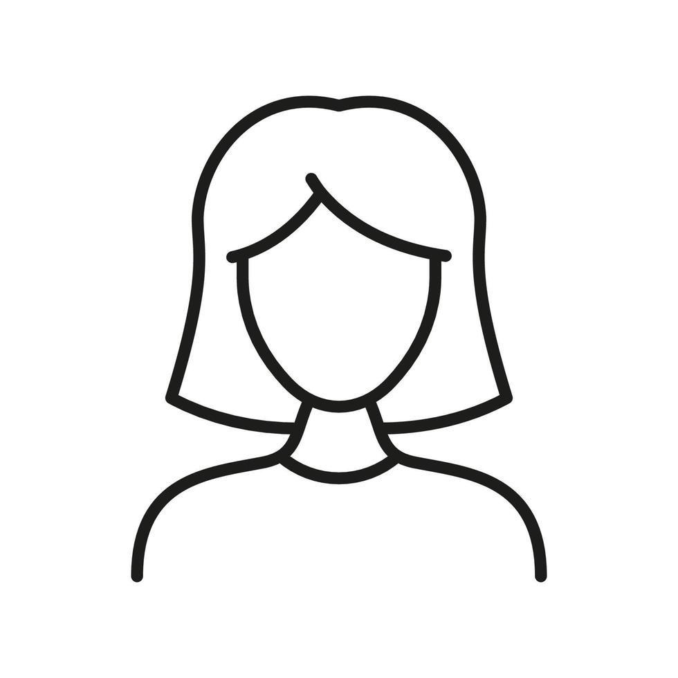 Woman Line Icon. Female Linear Pictogram. Businesswoman, Politician Lady Outline Icon. Business ...