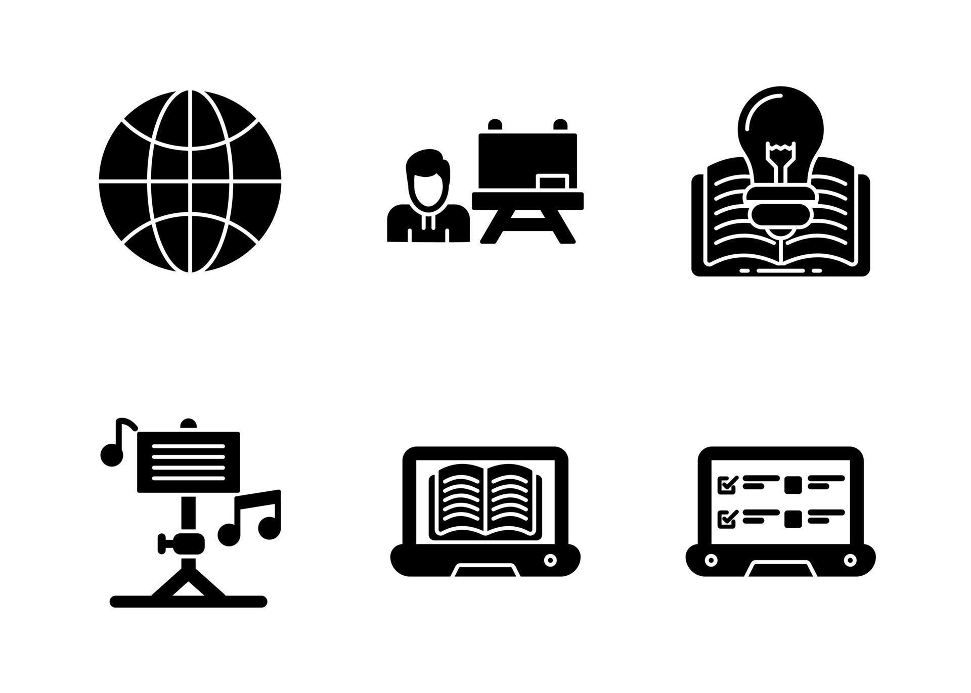 Learning Vector Icon Set 19470102 Vector Art at Vecteezy