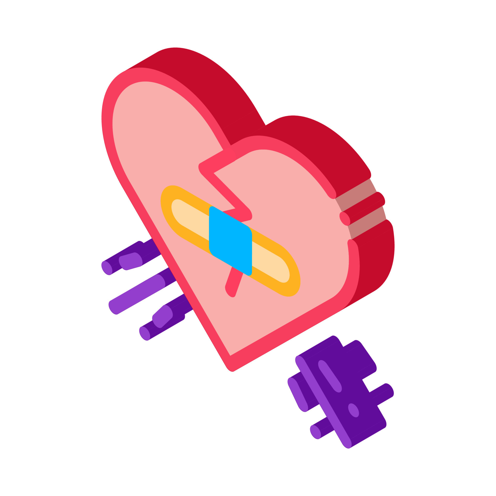 Glued Heart Isometric Icon Vector Illustration 19472876 Vector Art At