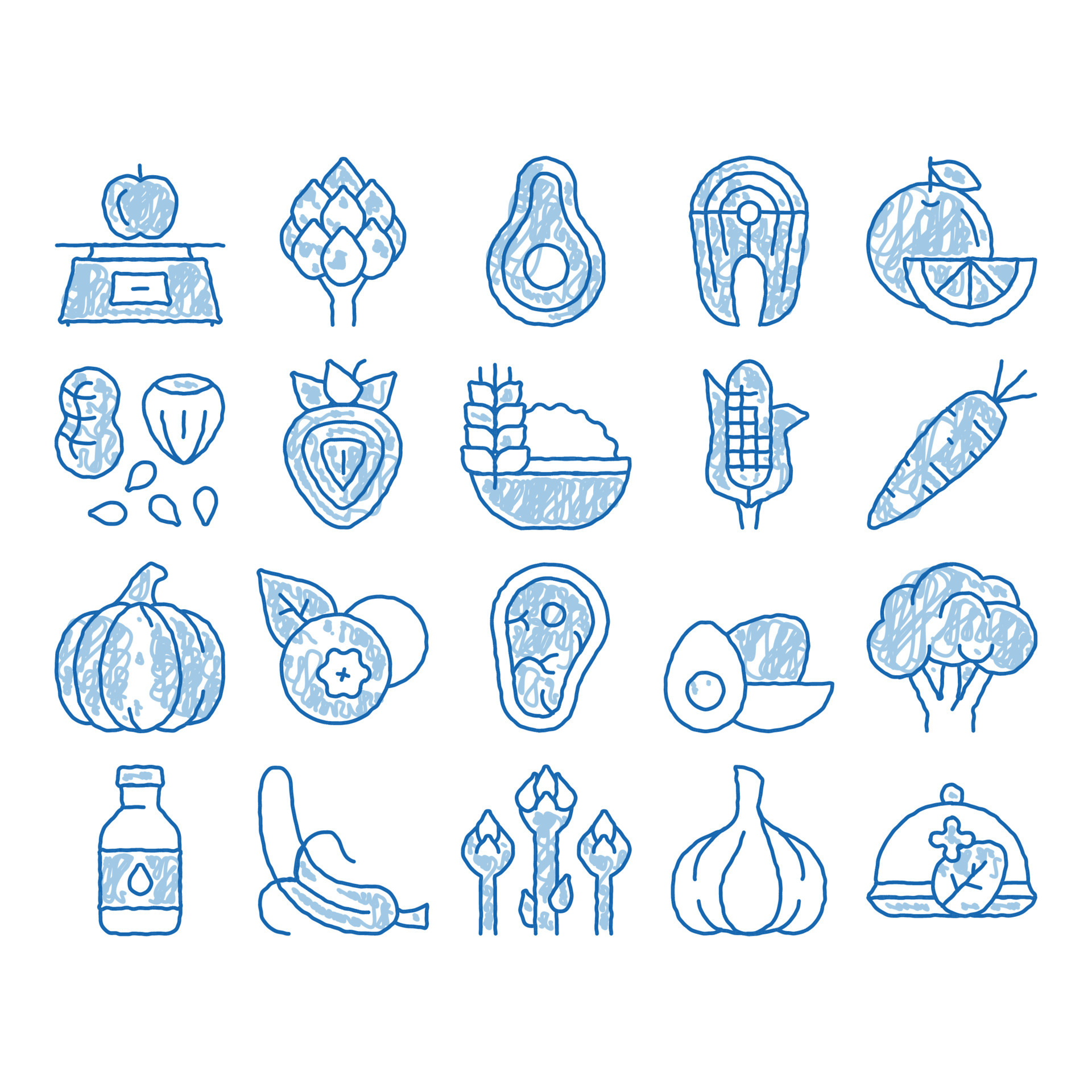 Healthy Food Vector icon hand drawn illustration 19476353 Vector Art at ...