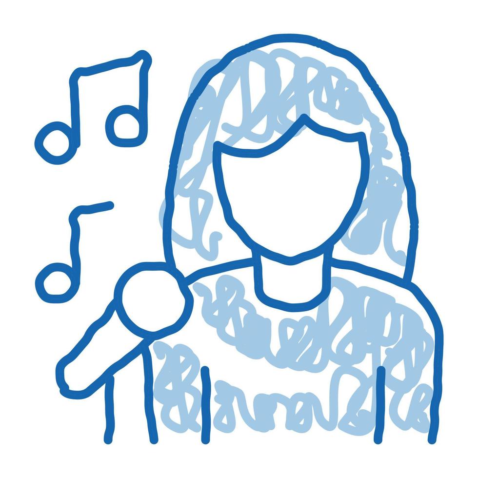 Female Singer With Microphone Sing Recital Vector 19478300 Vector Art