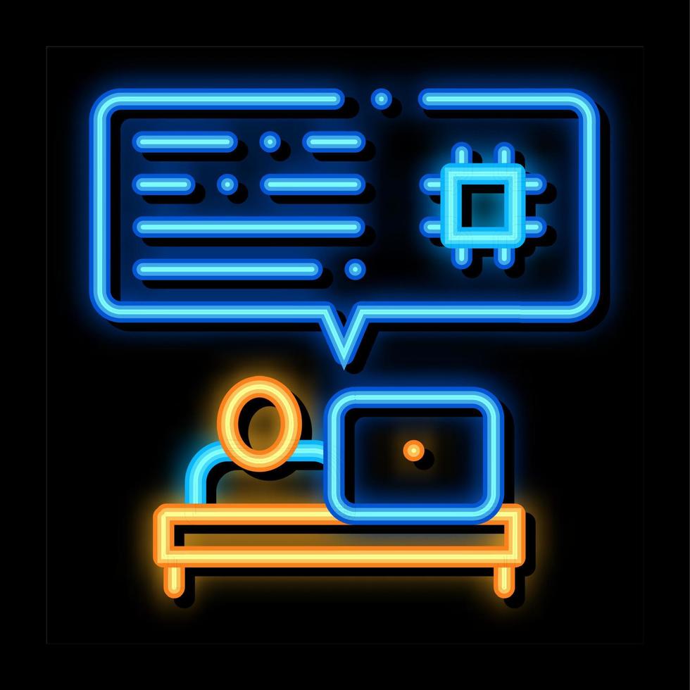 Programming Code neon glow icon illustration 19478619 Vector Art at Vecteezy