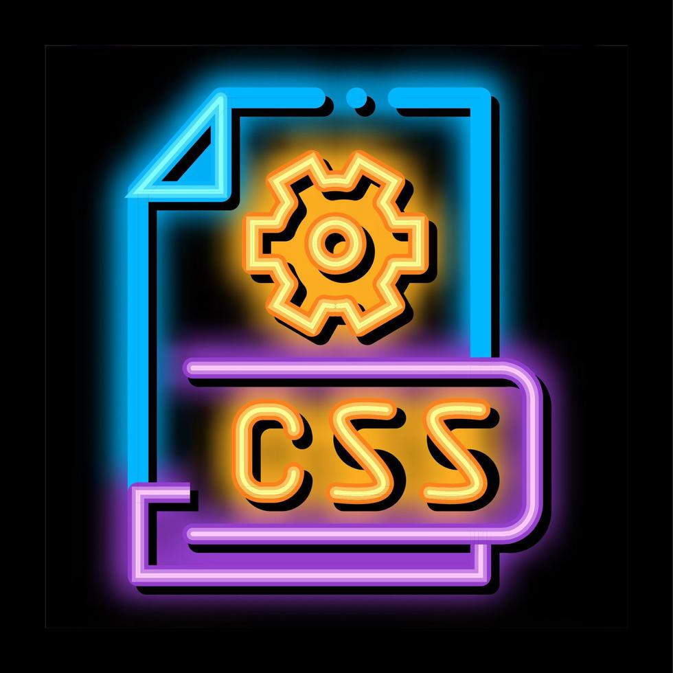front end css code neon glow icon illustration 19479185 Vector Art at Vecteezy