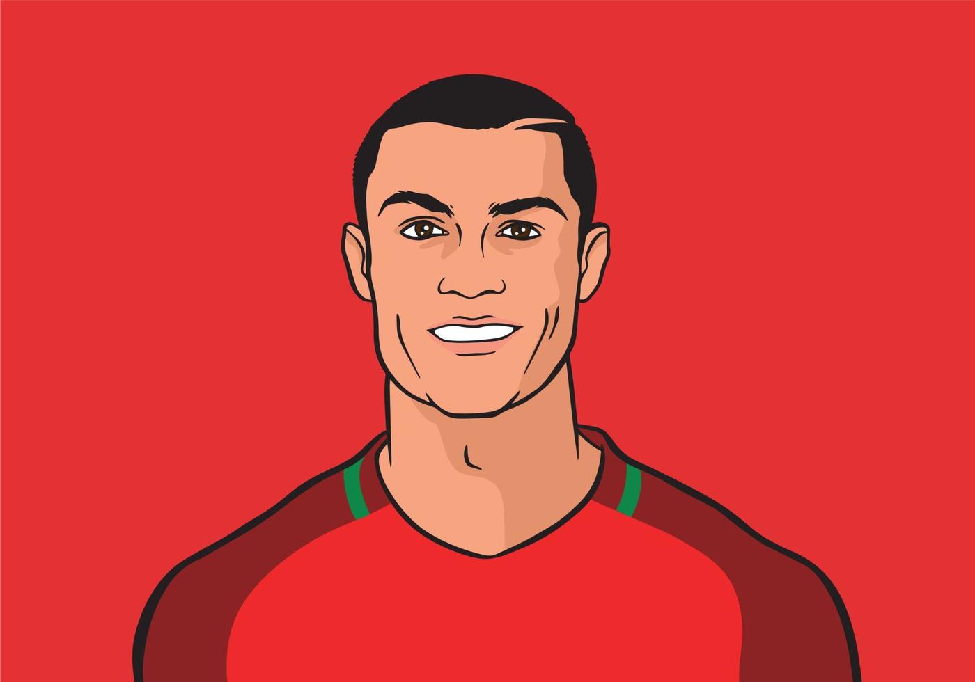 Portuguese footballer Cristiano Ronaldo's vector portrait illustration ... Portuguese footballer Cristiano Ronaldo's vector portrait illustration ...