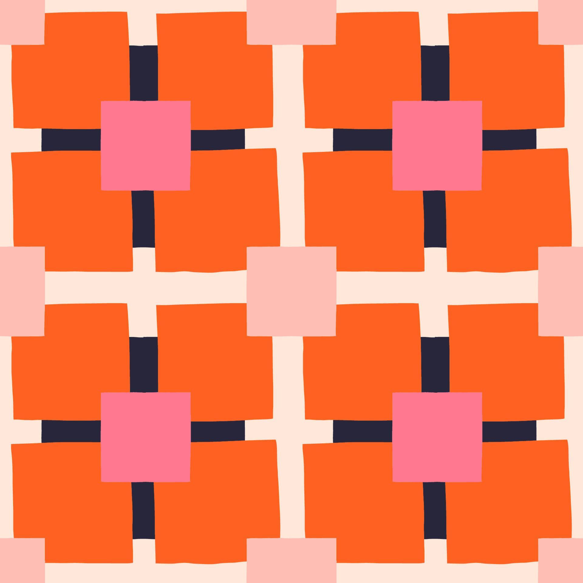 Abstract Geometrical Texture In Retro Style Vector Seamless Pattern With Colorful Squares