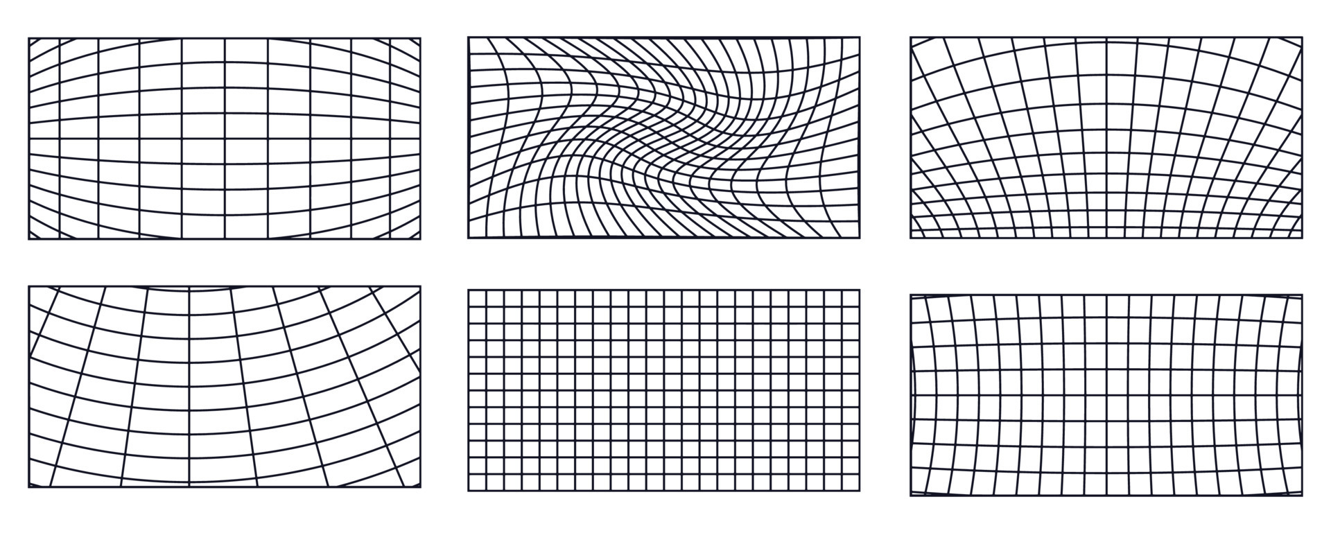 Set Of Grid Line Abstract Wave Texture Vector 19481603 Vector Art At Vecteezy