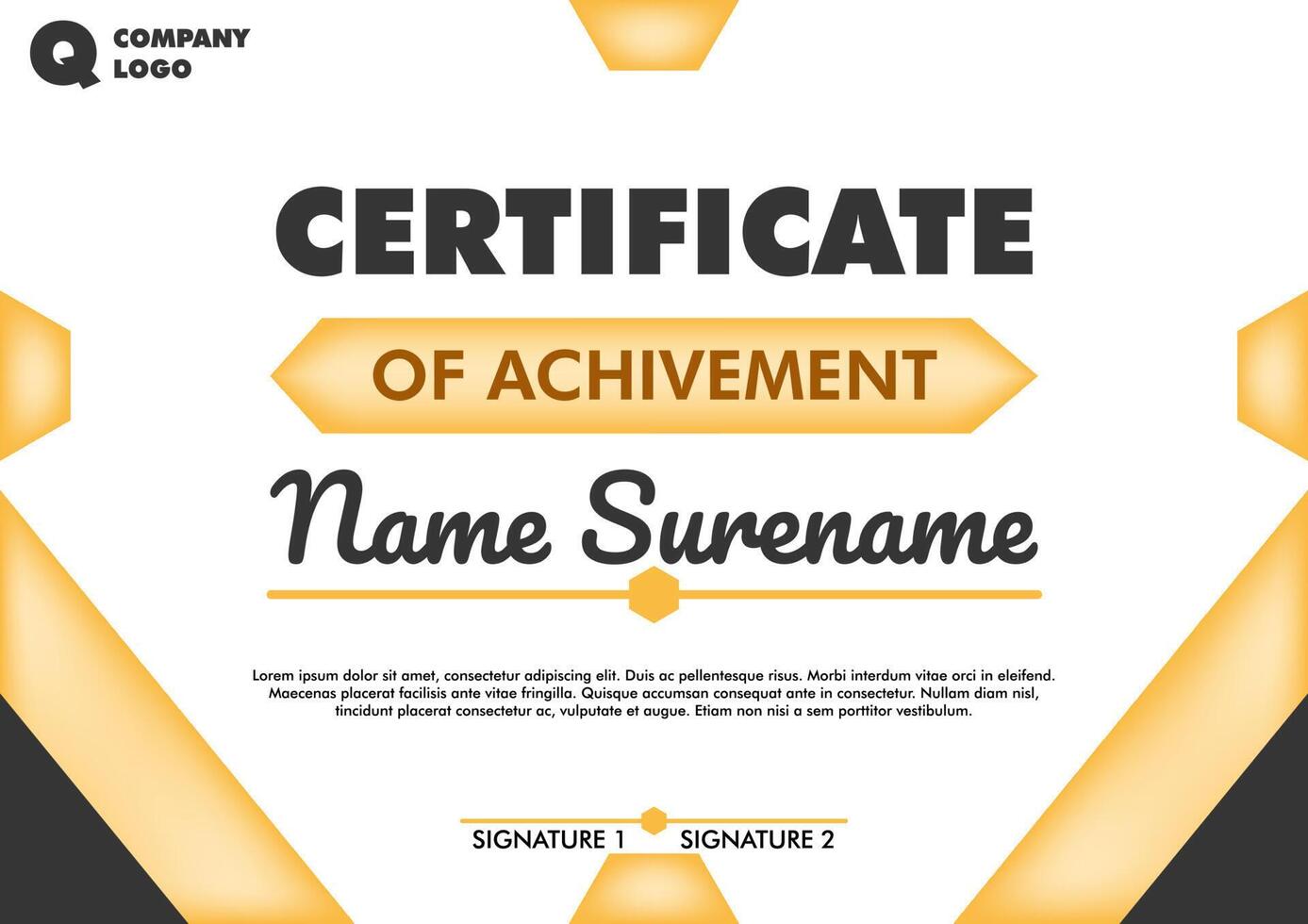 Simple Certificate Template Vector Design 19481739 Vector Art At Vecteezy