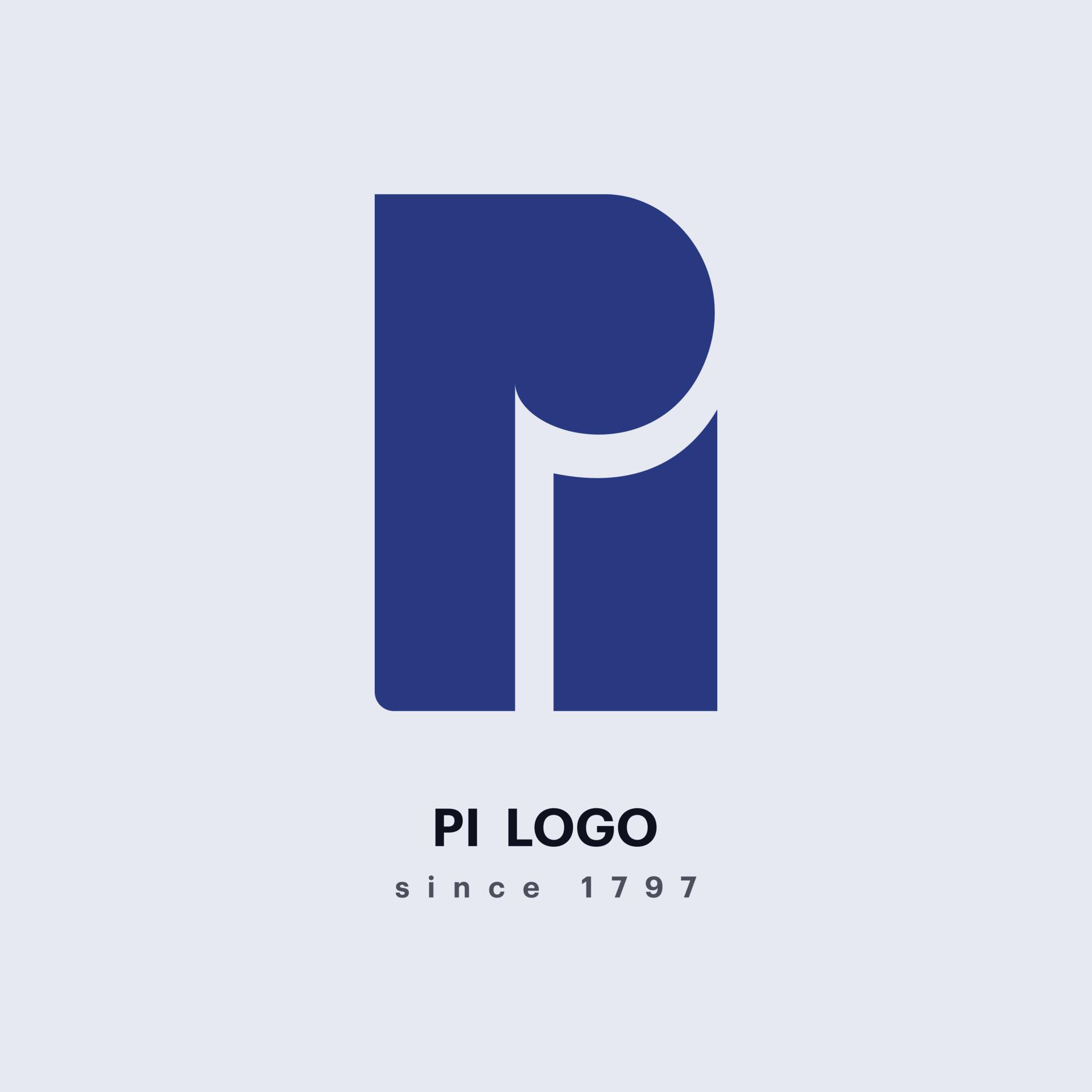 Initial Letter PI Pi linked Design Logo. Vector illustration. 19482260 Vector Art at Vecteezy
